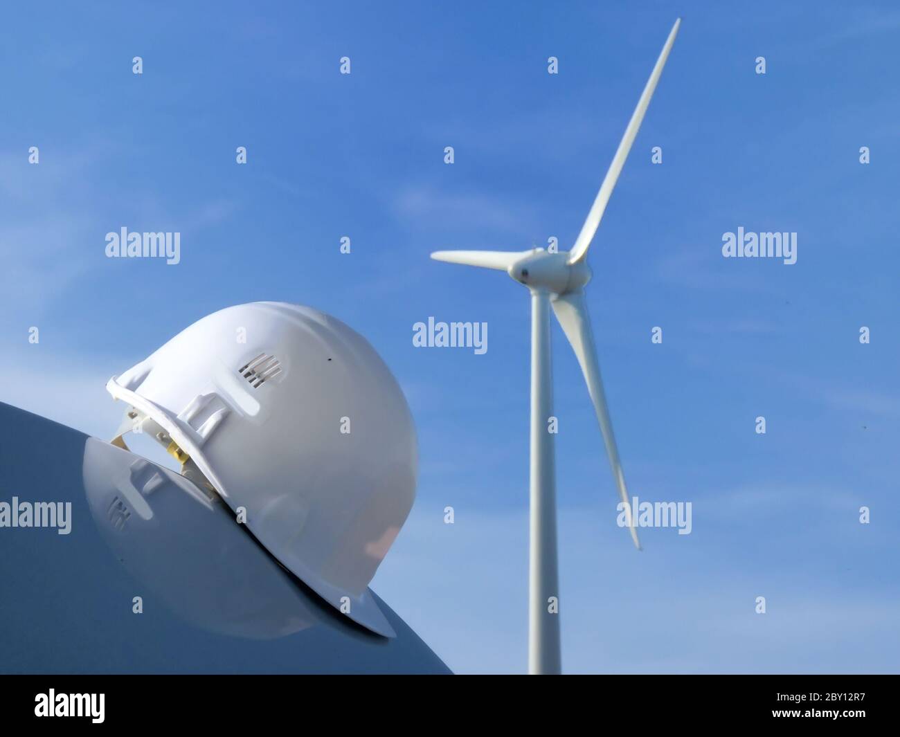 wind turbine and helmet Stock Photo - Alamy
