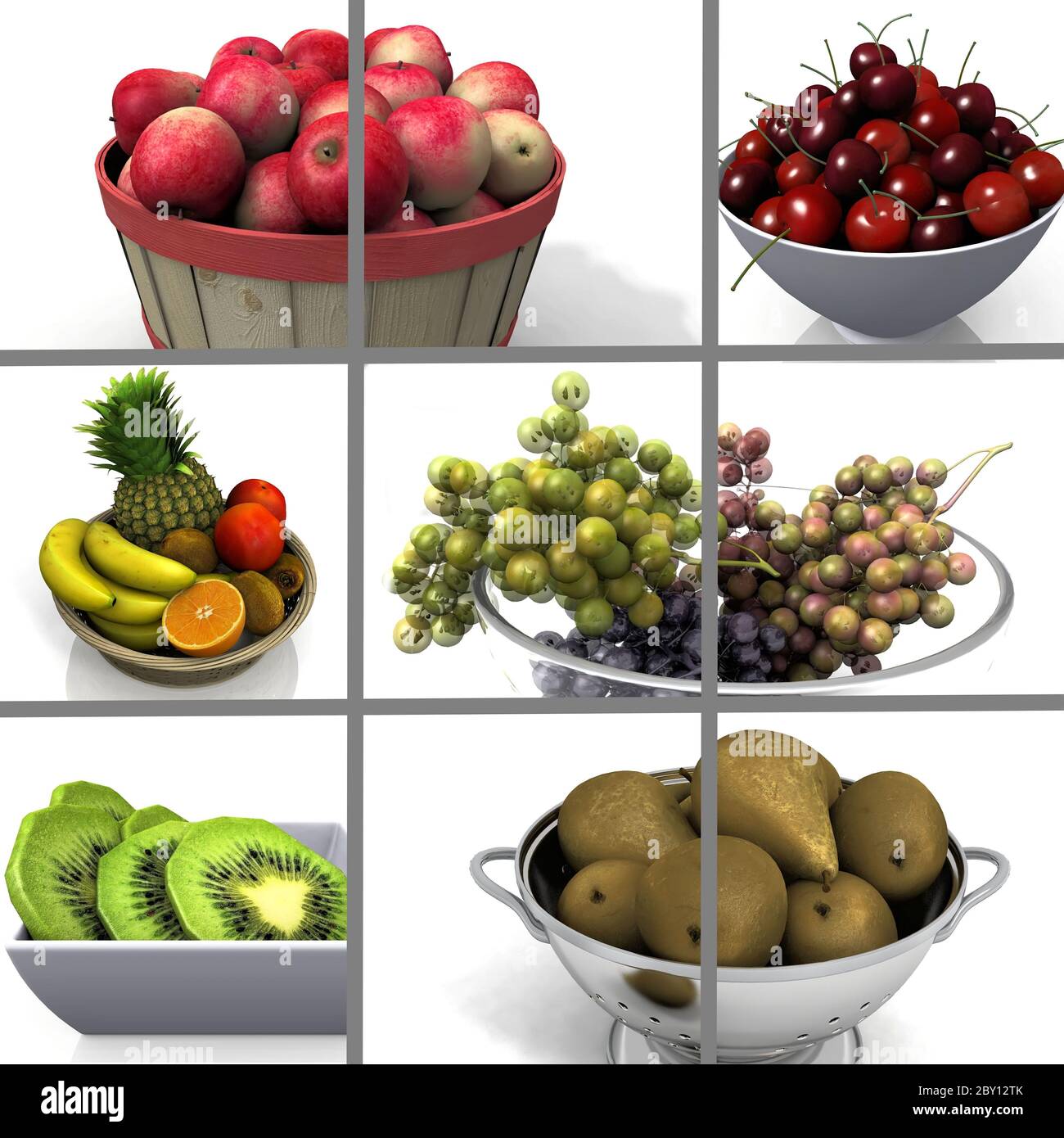 composition of images of fruits Stock Photo - Alamy