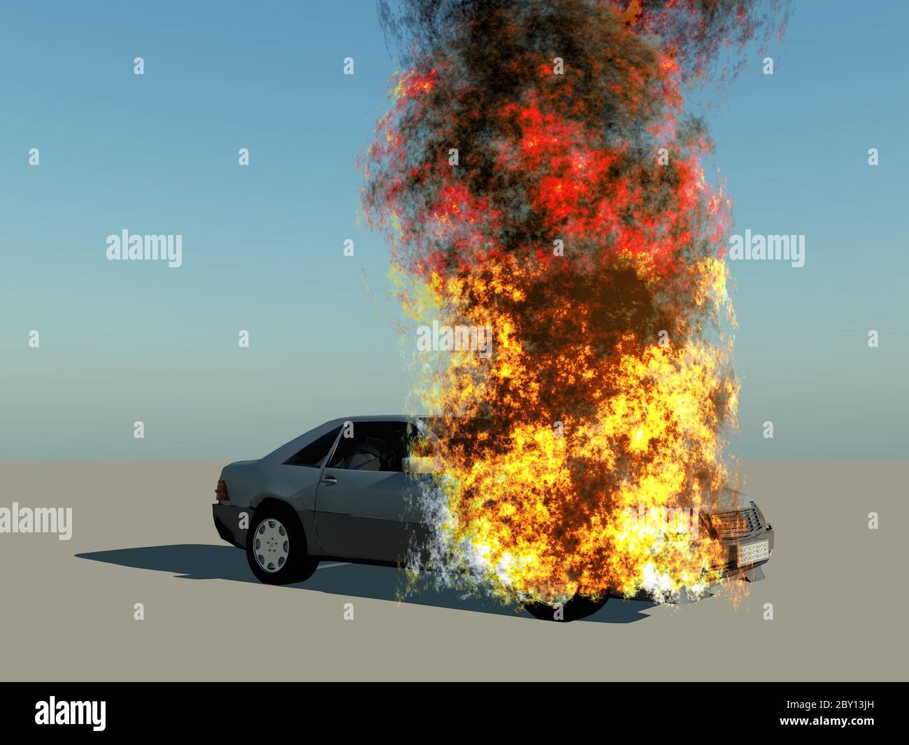 Fireball burning flame fire smoke hi-res stock photography and images ...