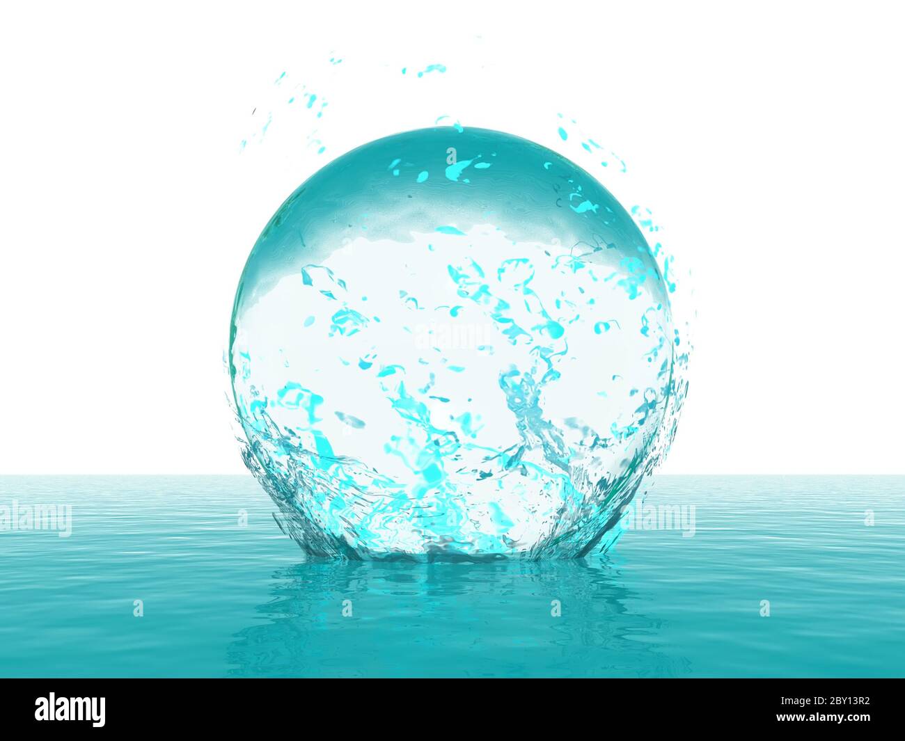a drop splash into the water Stock Photo - Alamy