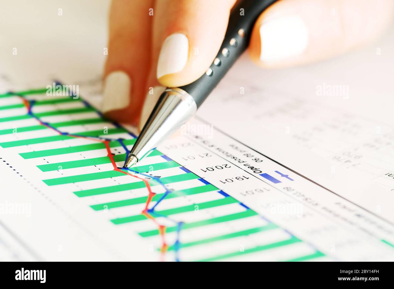 Business graphs monitoring Stock Photo - Alamy