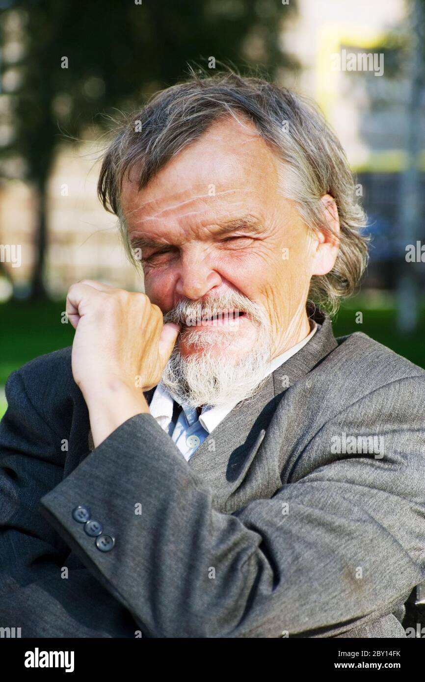 Funny old man Stock Photo - Alamy