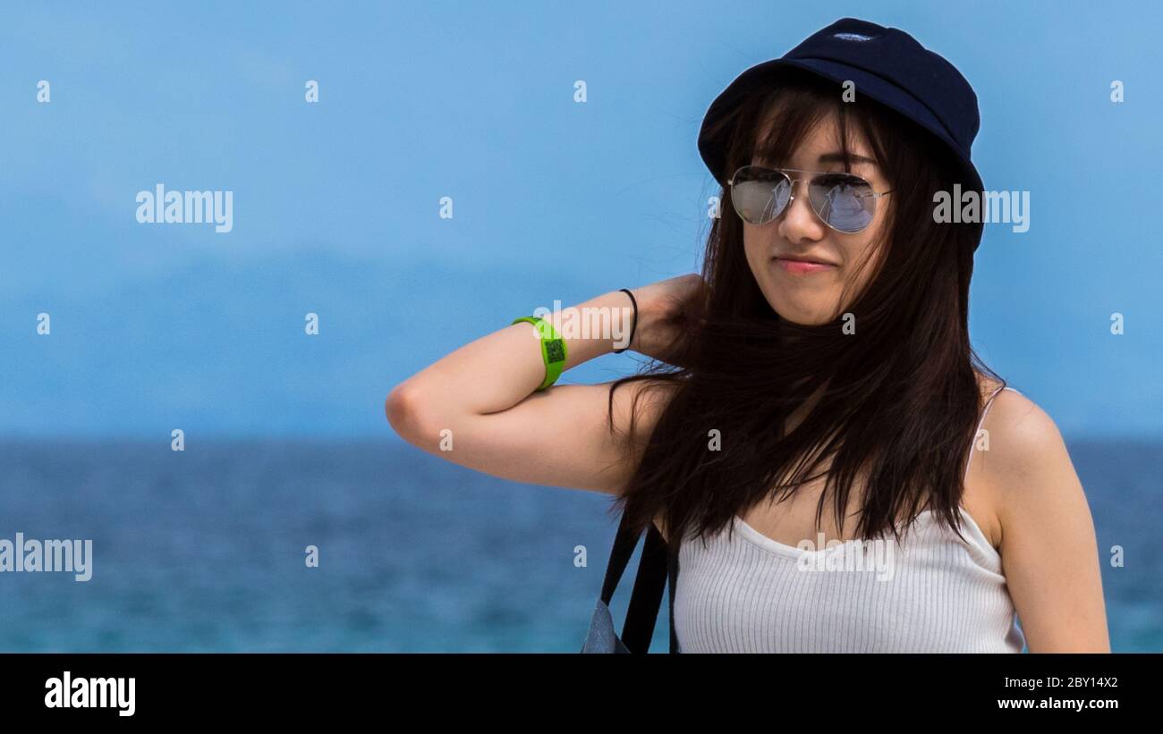 Mantanani Island, Sabah,Malaysia-CIRCA SEPTEMBER, 2017:Candid shot of a ...