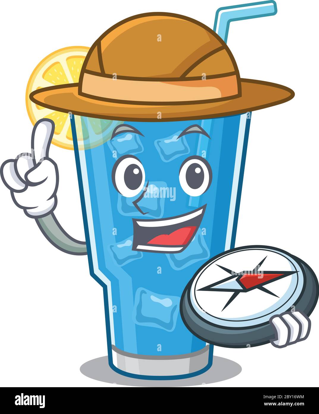 Cartoon Compass With Face