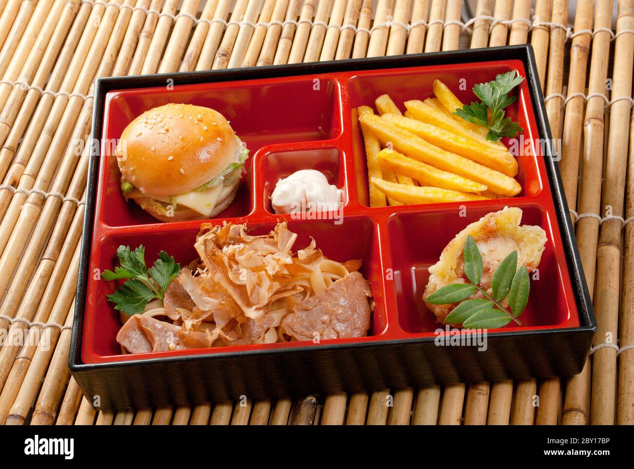 Japanese Bento Lunch .box of fast food with with pork Stock Photo - Alamy