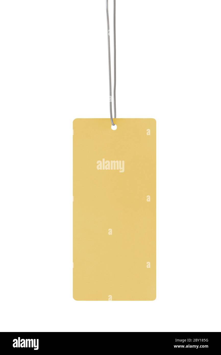 Blank label and string Stock Photo - Alamy