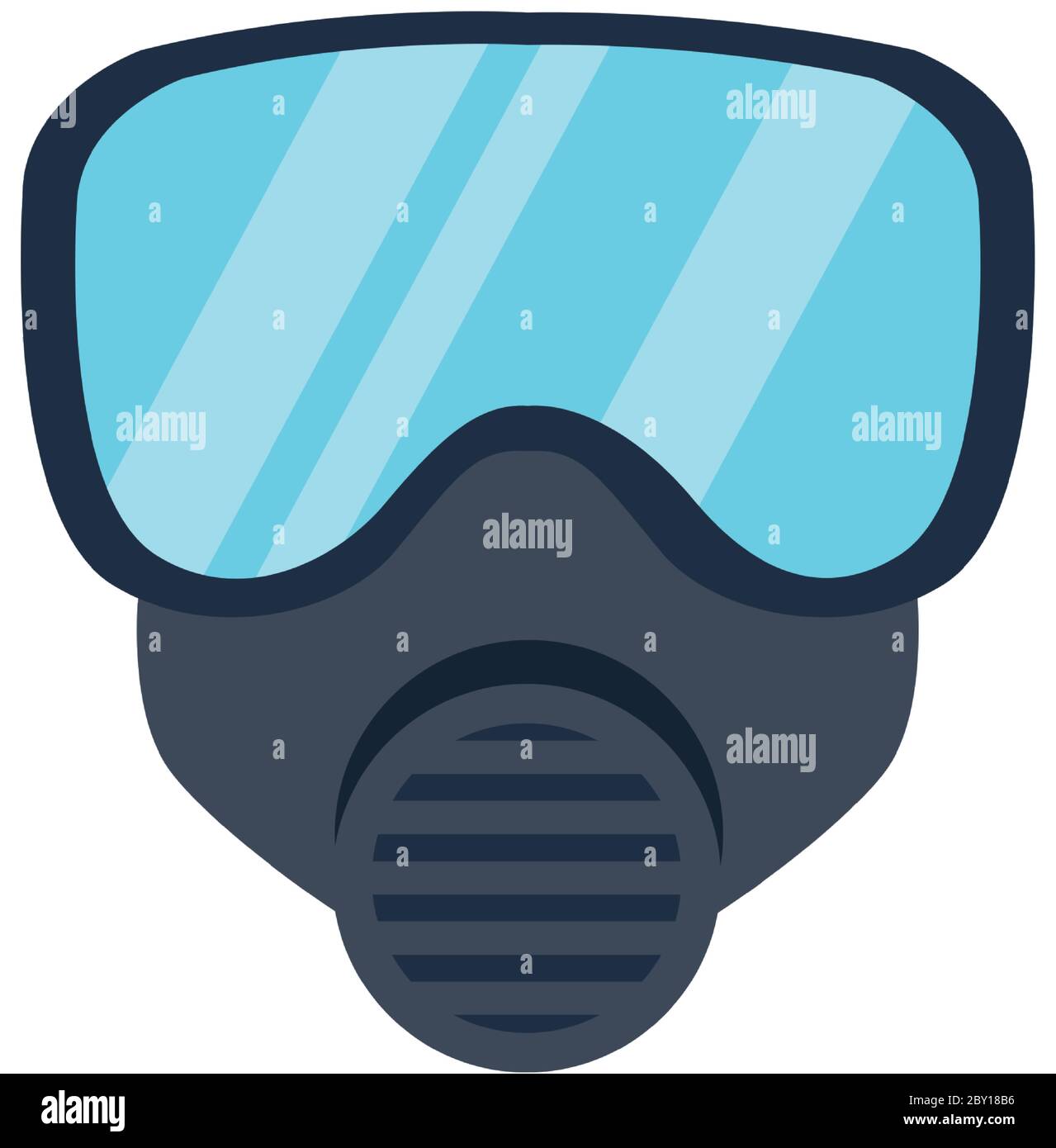 biosafety mask protection equipment icon vector illustration design ...