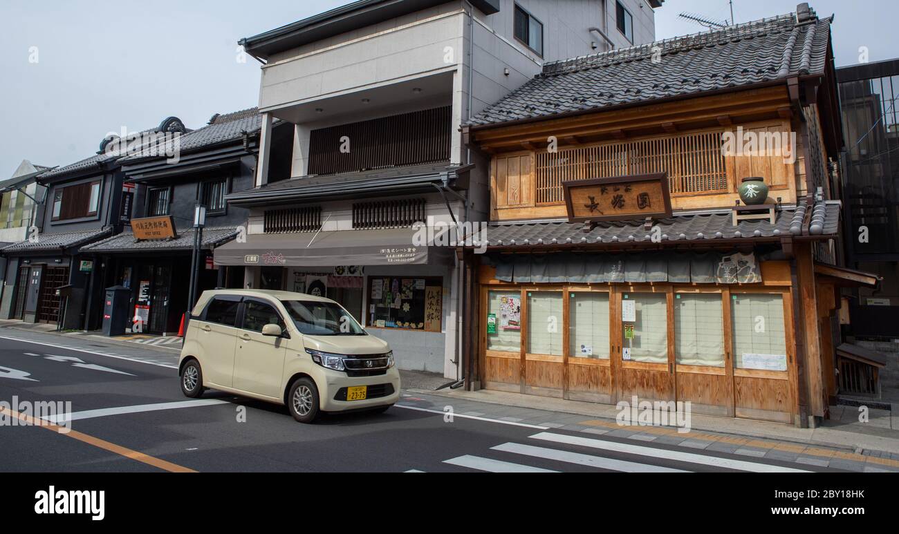Kurazukuri or clay-walled warehouse-style buildings in Kawagoe, Saitama ...