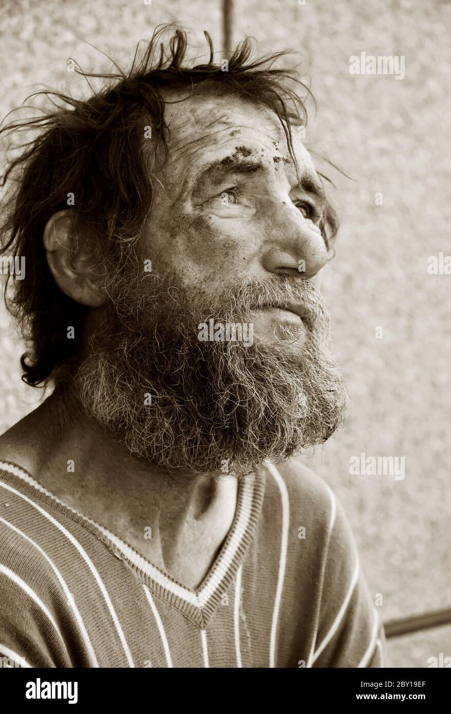 Homeless man in despair Stock Photo - Alamy