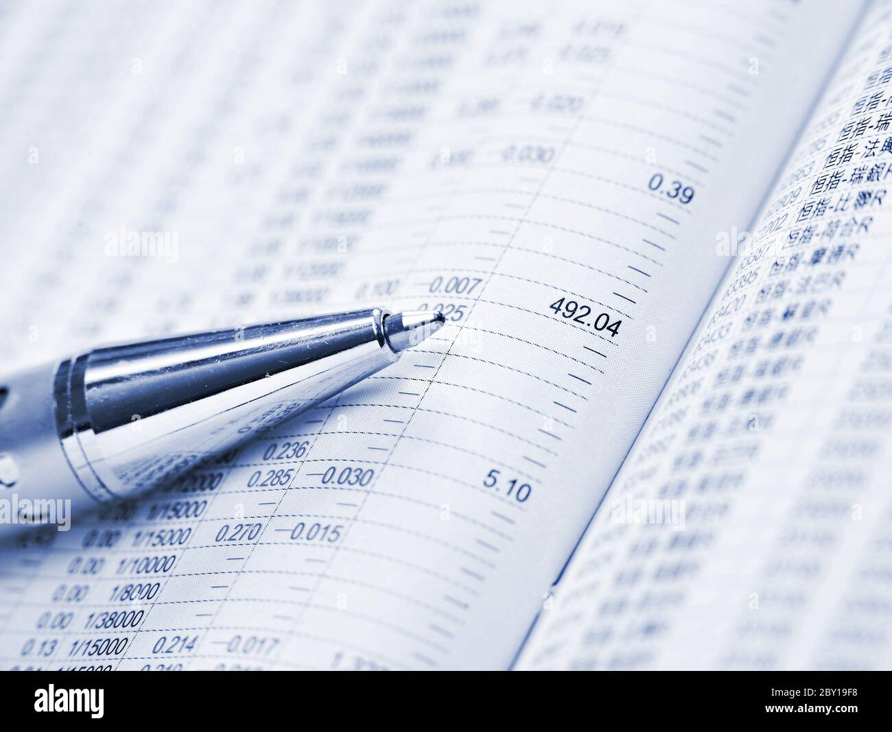 financial chart in blue Stock Photo - Alamy