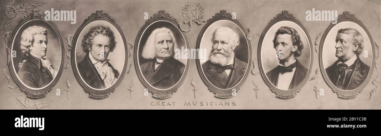 Great Musicians - Mozart, Beethoven, Liszt, Gounod, Chopin, Wagner ...