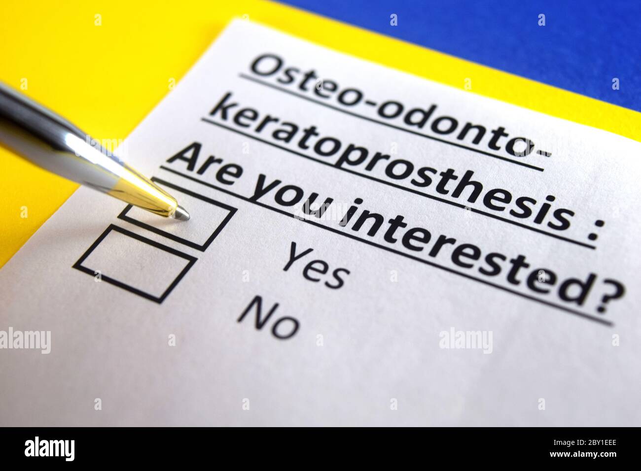 One person is answering question about osteo-odonto-keratoprosthesis ...