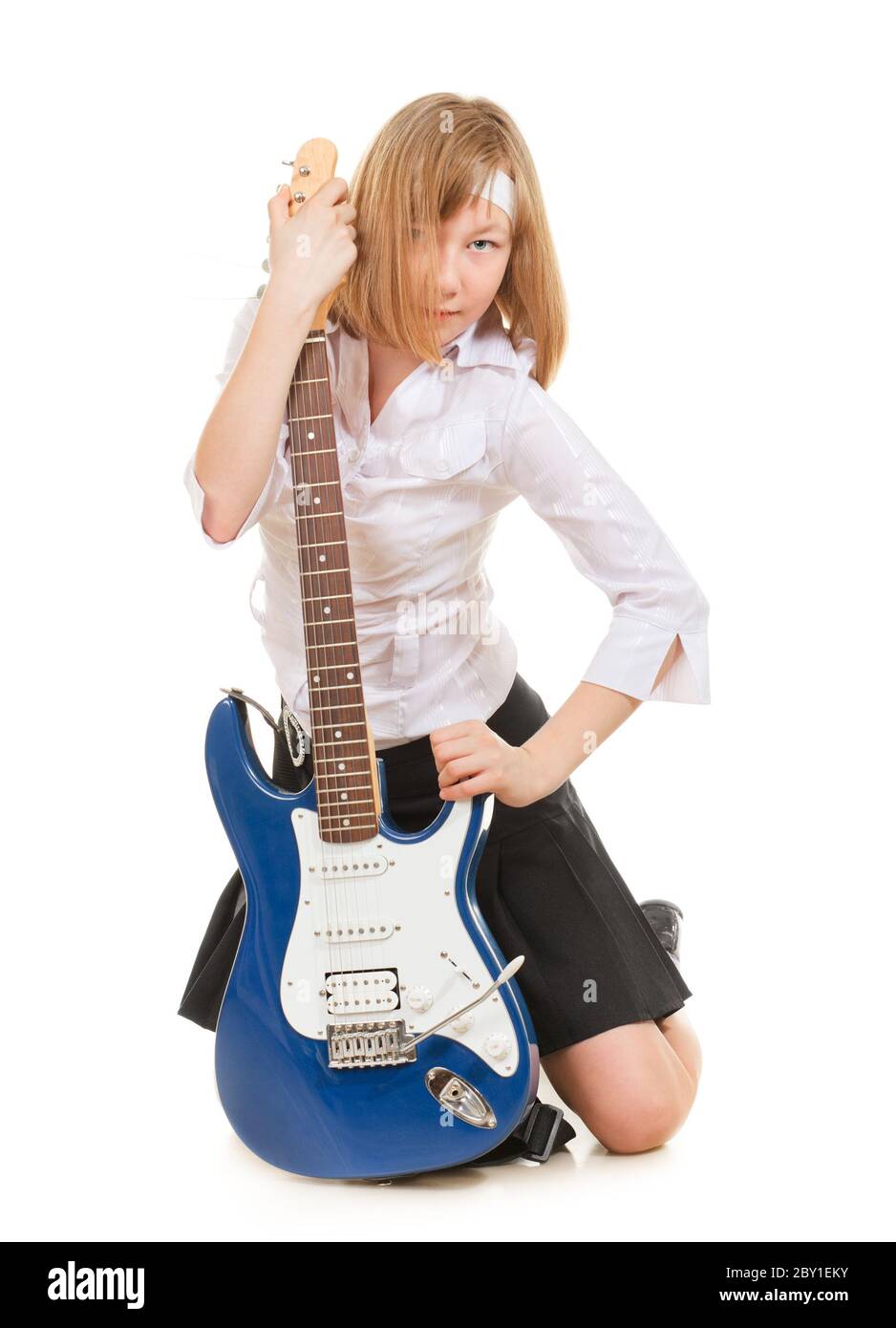 Little girl with guitar Cut Out Stock Images & Pictures - Alamy