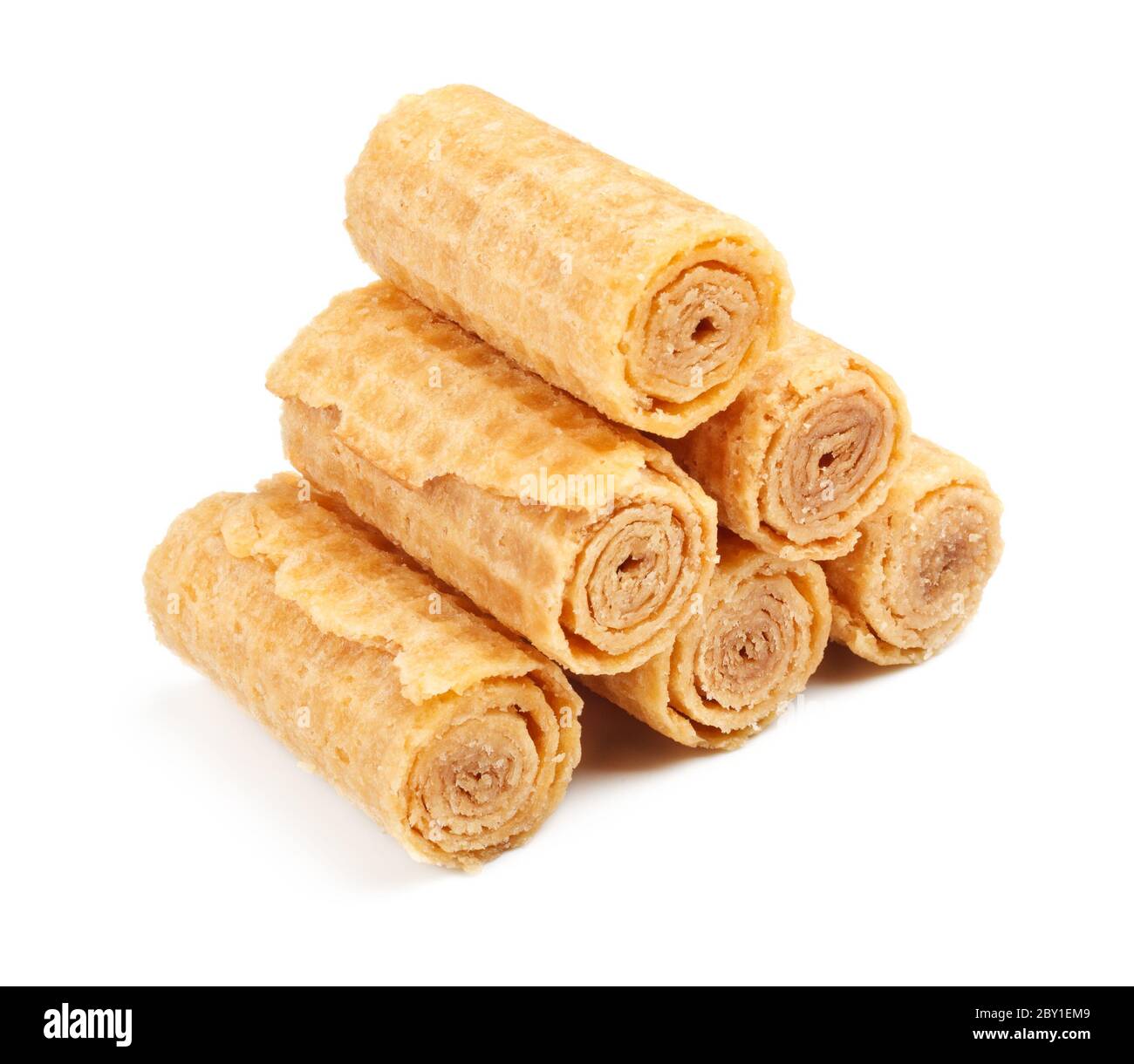 Delicious wafer rolls boiled Cut Out Stock Images & Pictures - Alamy