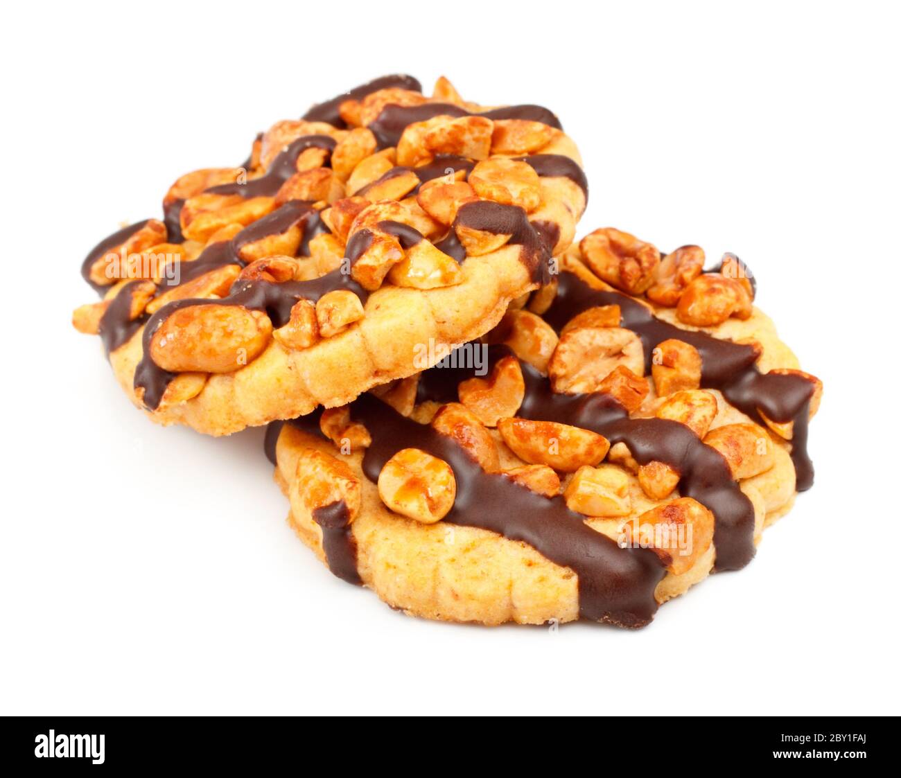 Chocolate Chip Cookies With Peanuts Stock Photo - Alamy