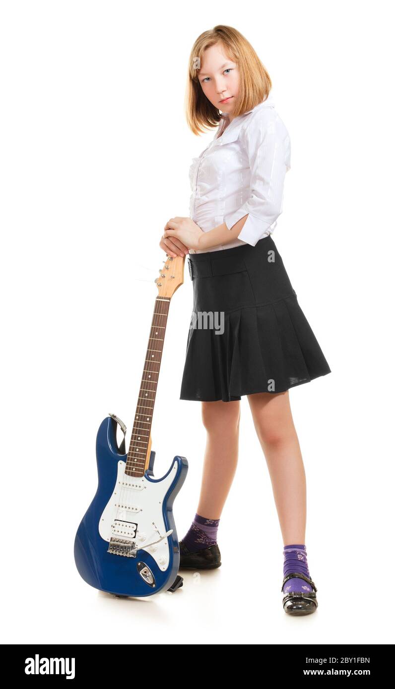 Little girl with guitar Cut Out Stock Images & Pictures - Alamy