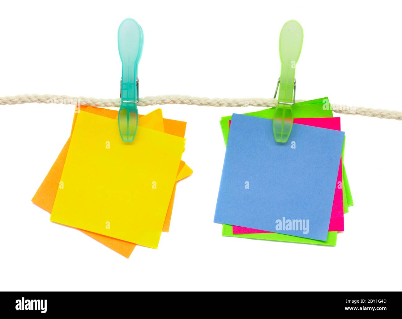 Empty stick notes Cut Out Stock Images & Pictures - Alamy