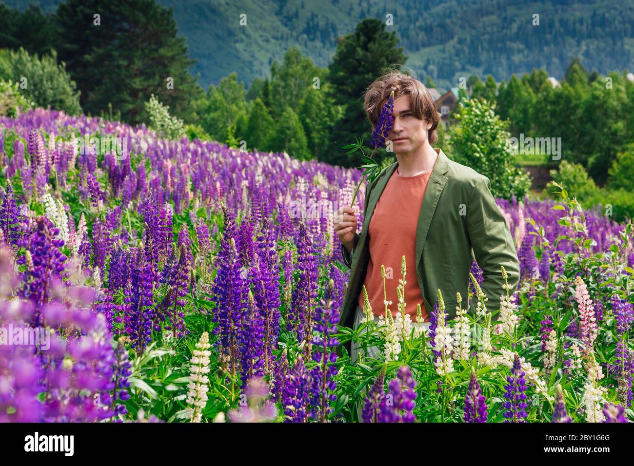 Tall handsome man standing on hi-res stock photography and images - Alamy