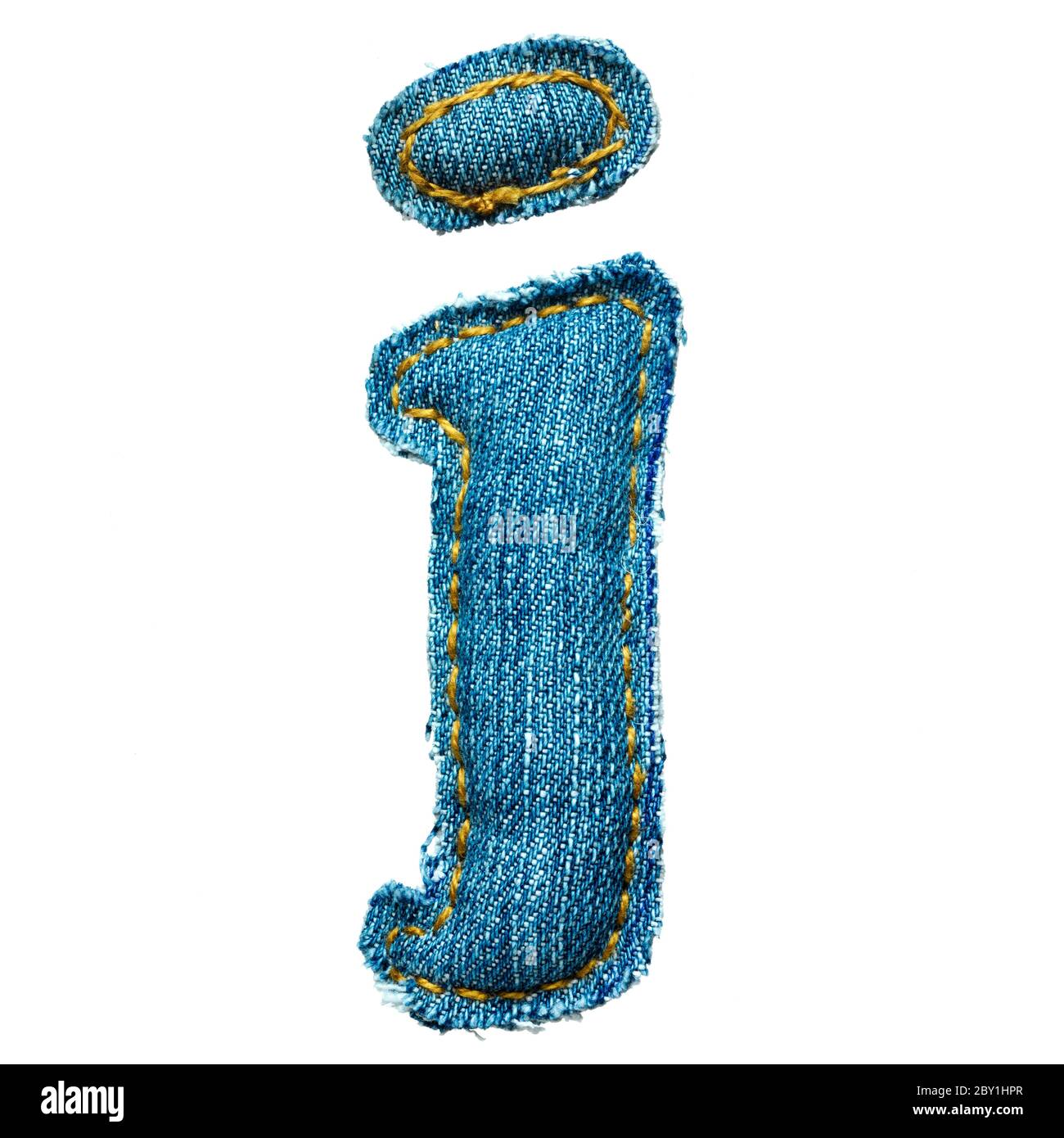 Handmade lowercase letter of jeans alphabet Stock Photo - Alamy