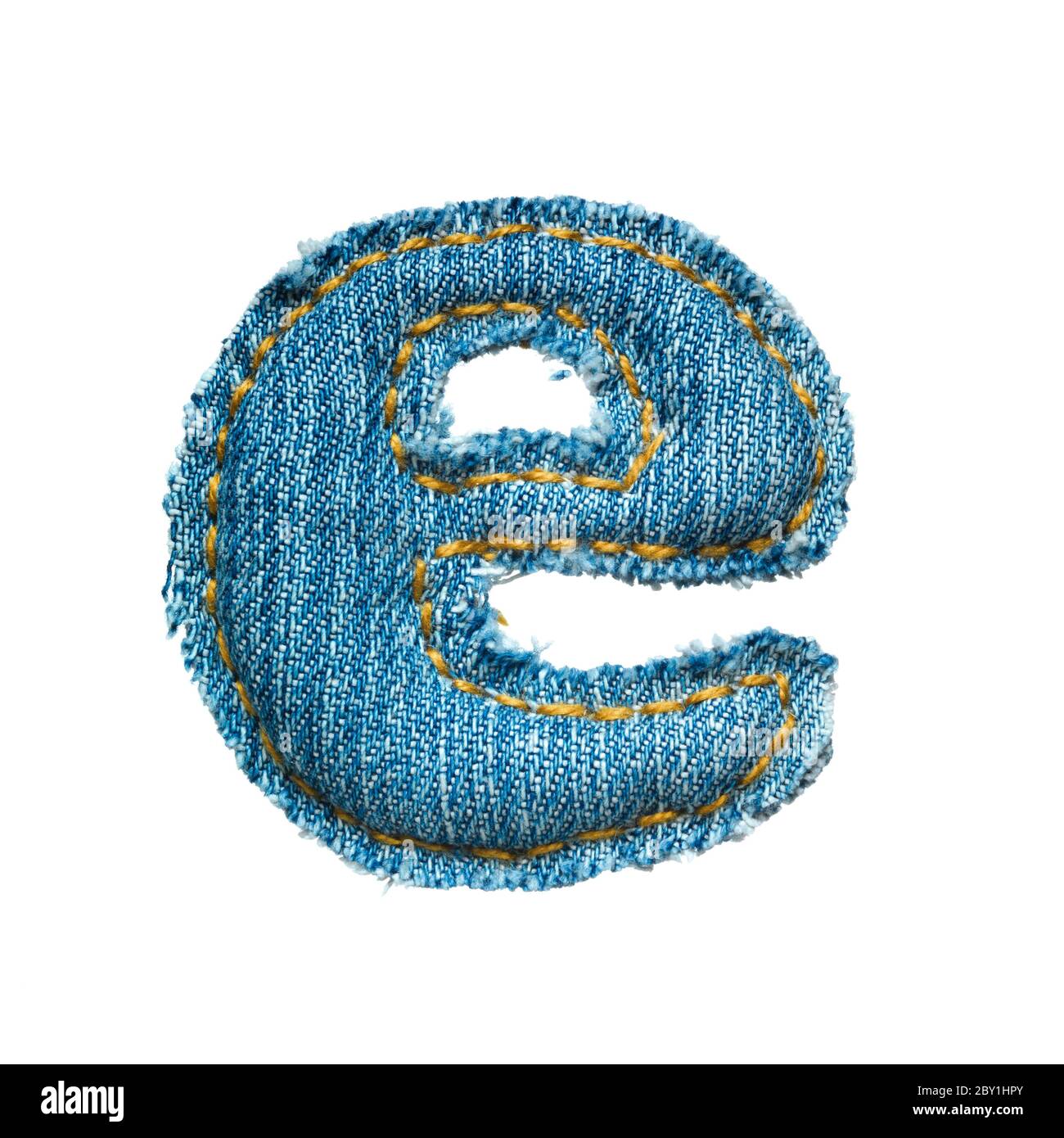 Handmade lowercase letter of jeans alphabet Stock Photo - Alamy