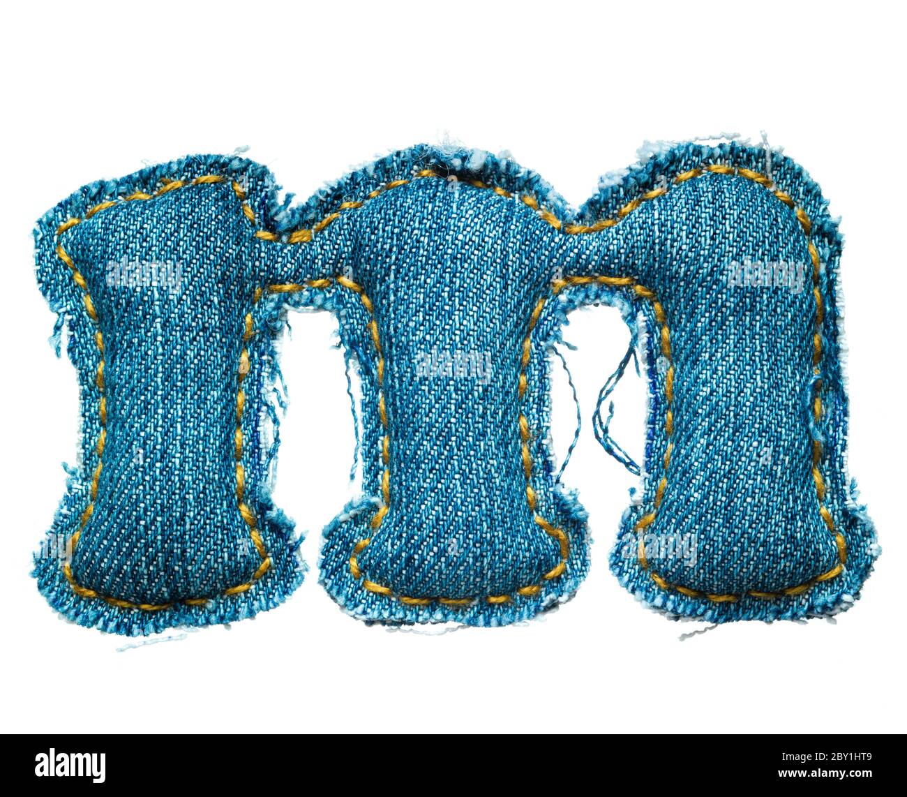 Handmade lowercase letter of jeans alphabet Stock Photo - Alamy