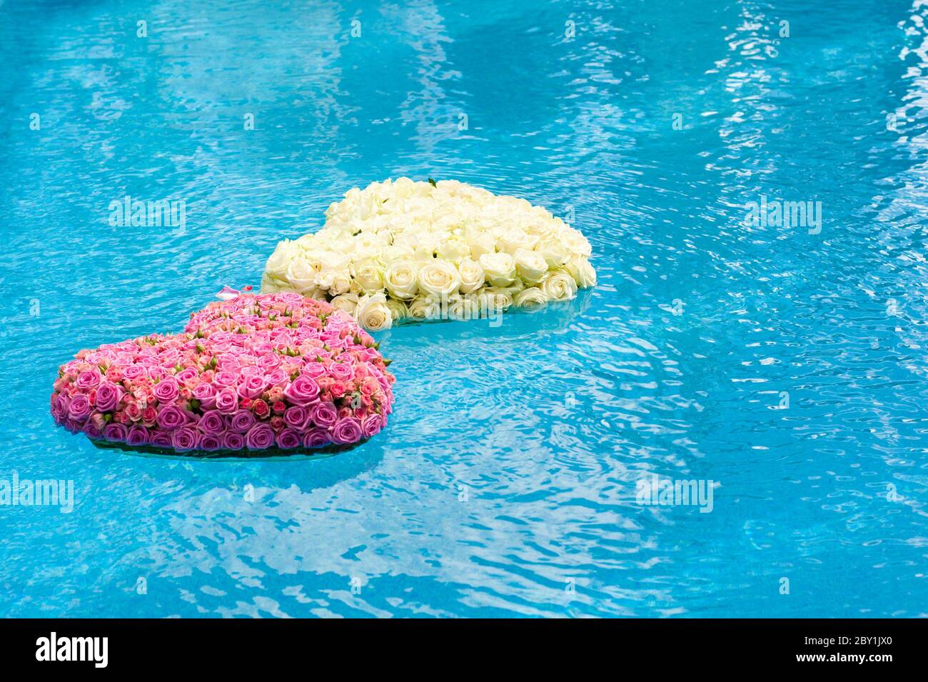 Flower hearts in water Stock Photo - Alamy