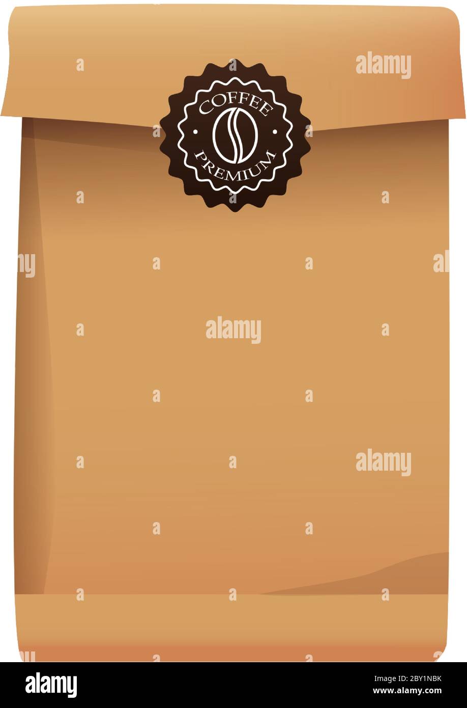 coffee paper bag elegant packing product vector illustration design ...