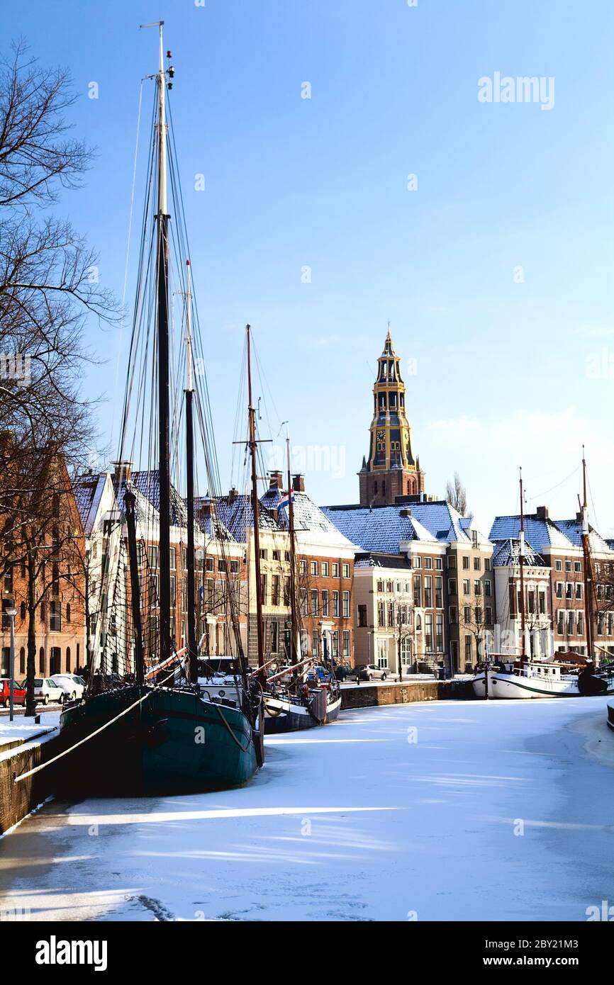 Groningen in snow Stock Photo - Alamy
