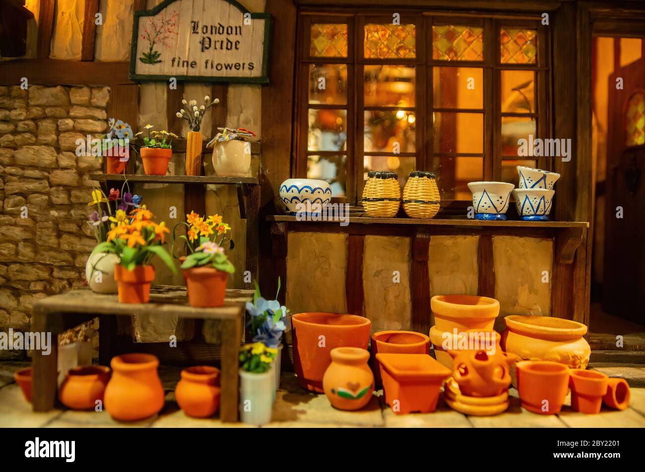 Taipei, JAN 2, 2011 - Close up shot of beautiful Miniature Arts in ...