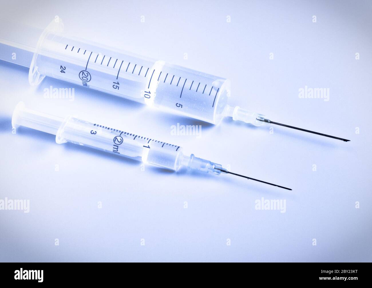two syringes with remedy Stock Photo - Alamy