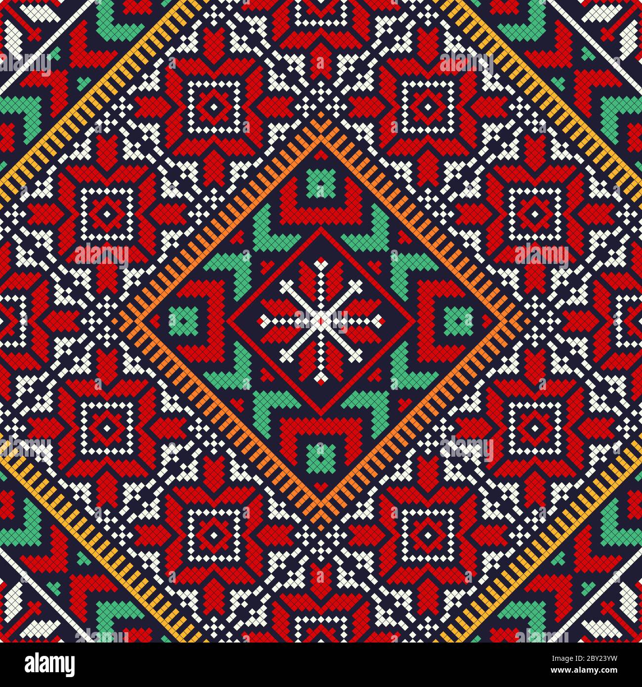 Romanian vector pattern inspired from traditional embroidery Stock ...