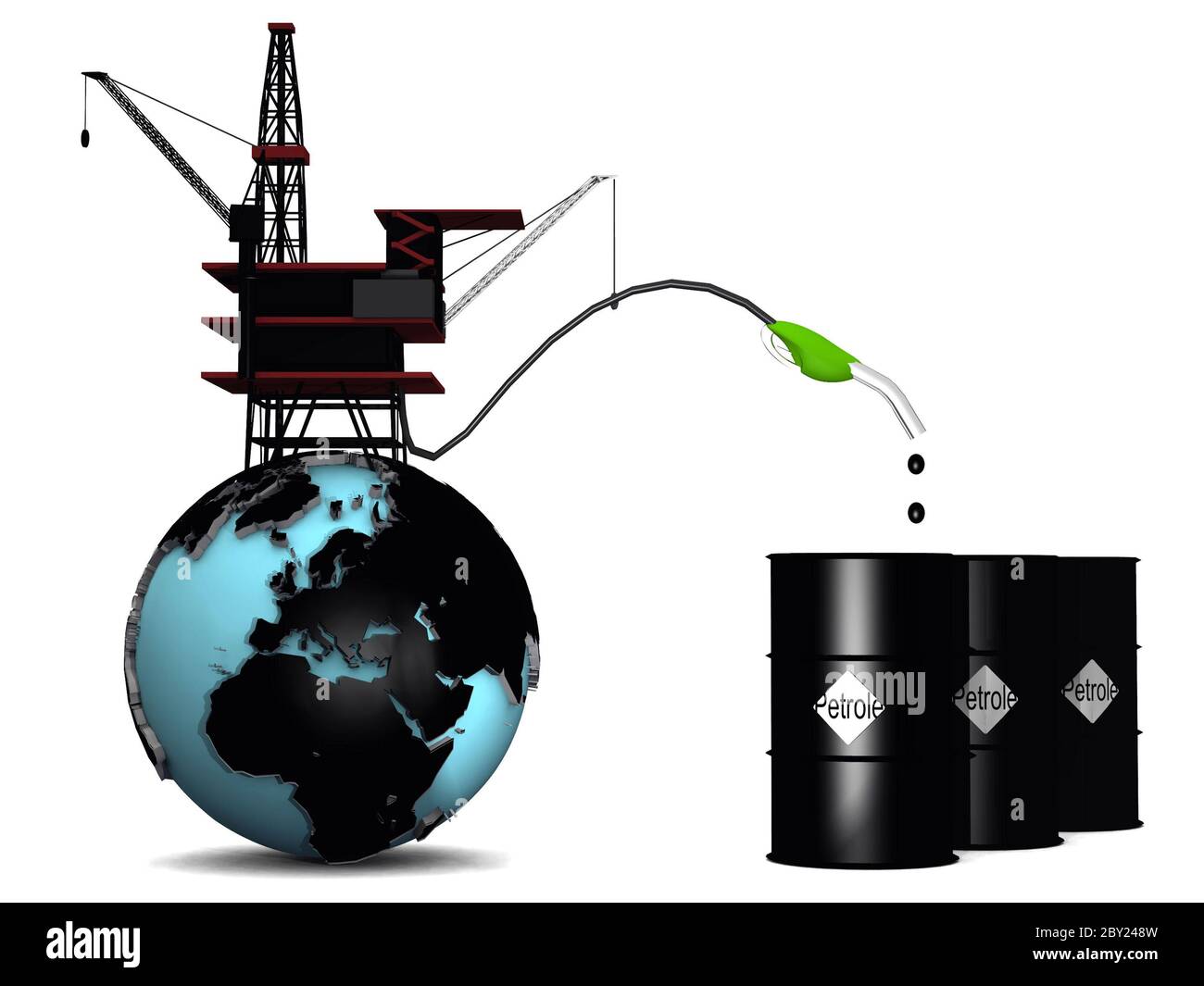 oil pump and earth Stock Photo - Alamy