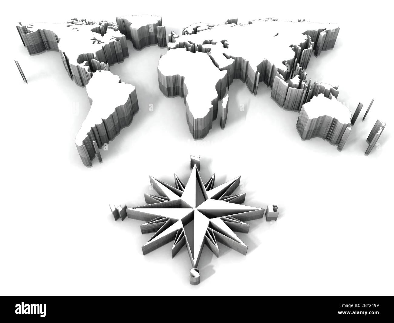 earth map and compass Stock Photo - Alamy