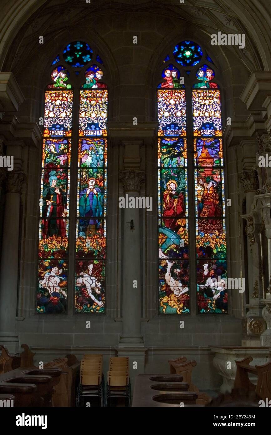 Church stained-glass windows Stock Photo - Alamy