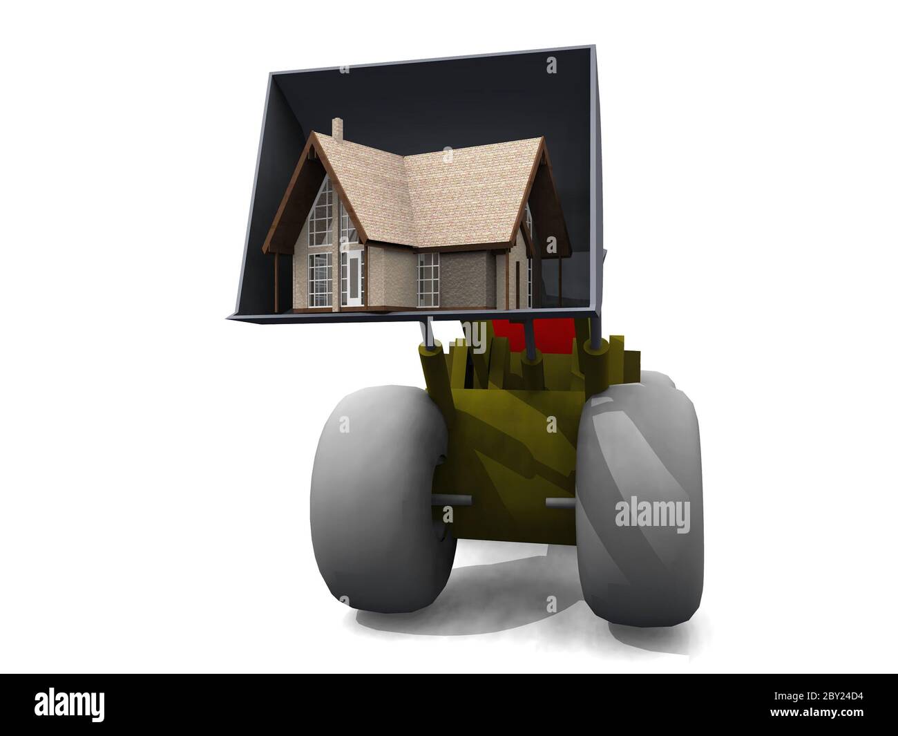 bulldozer and house Stock Photo - Alamy