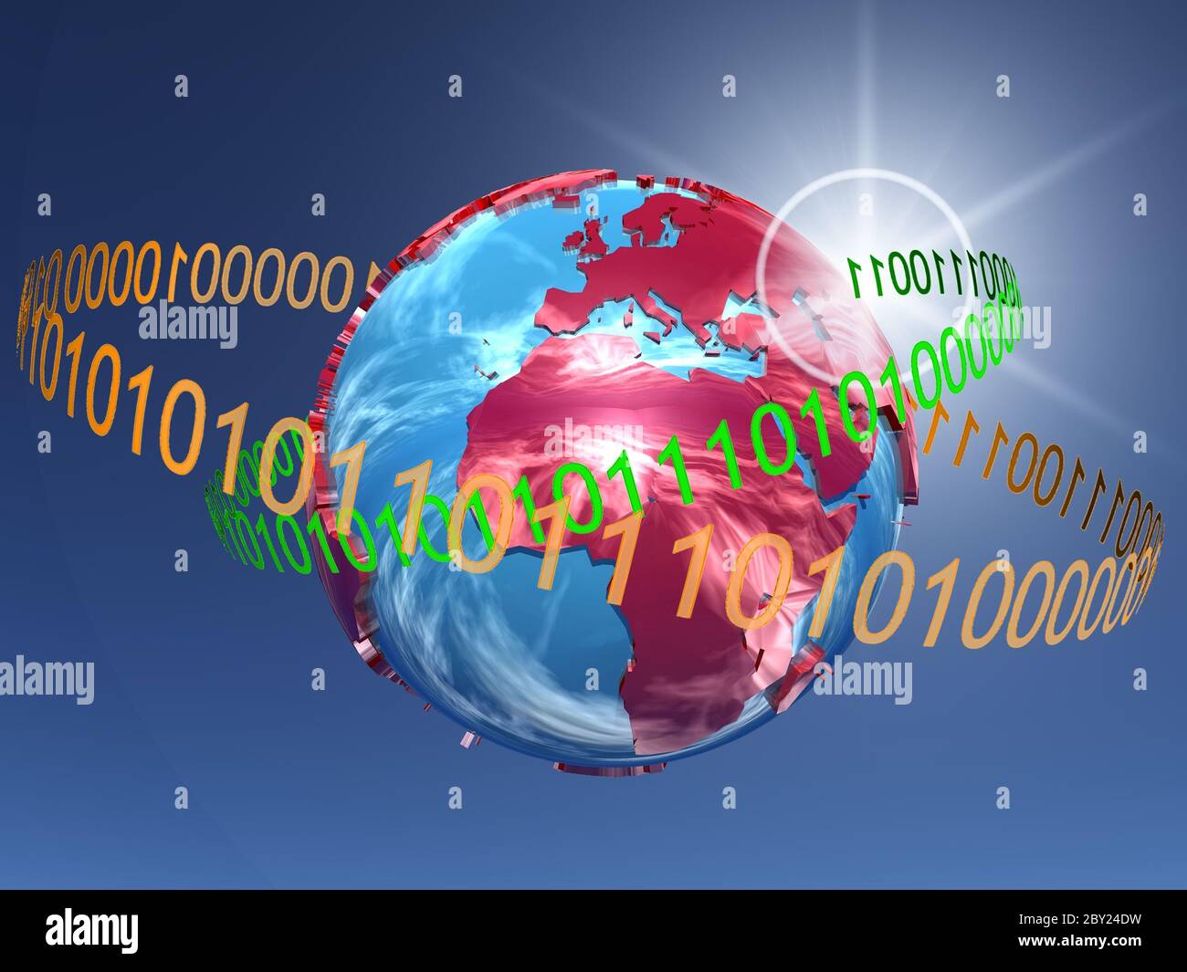 earth 0 and 1 Stock Photo - Alamy