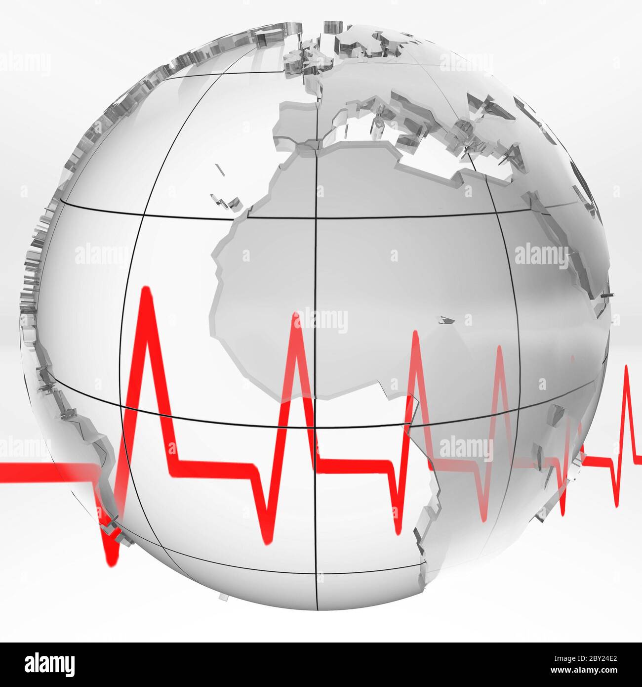 Line earth planet heart hi-res stock photography and images - Alamy