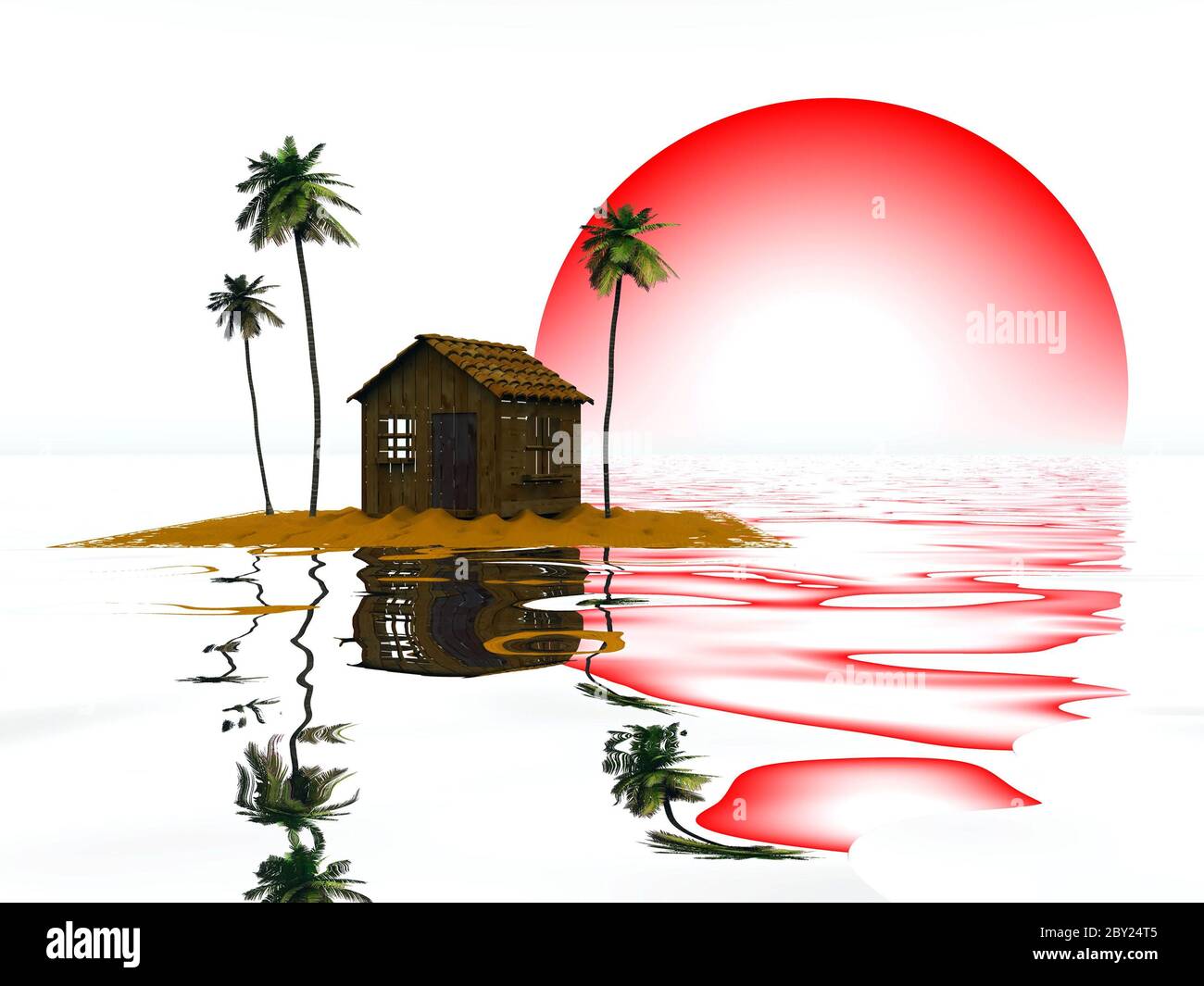 Beach island hut Cut Out Stock Images & Pictures - Alamy