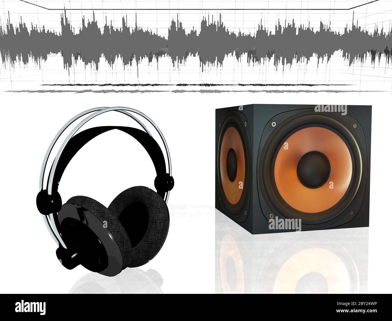 speaker and headphone Stock Photo - Alamy