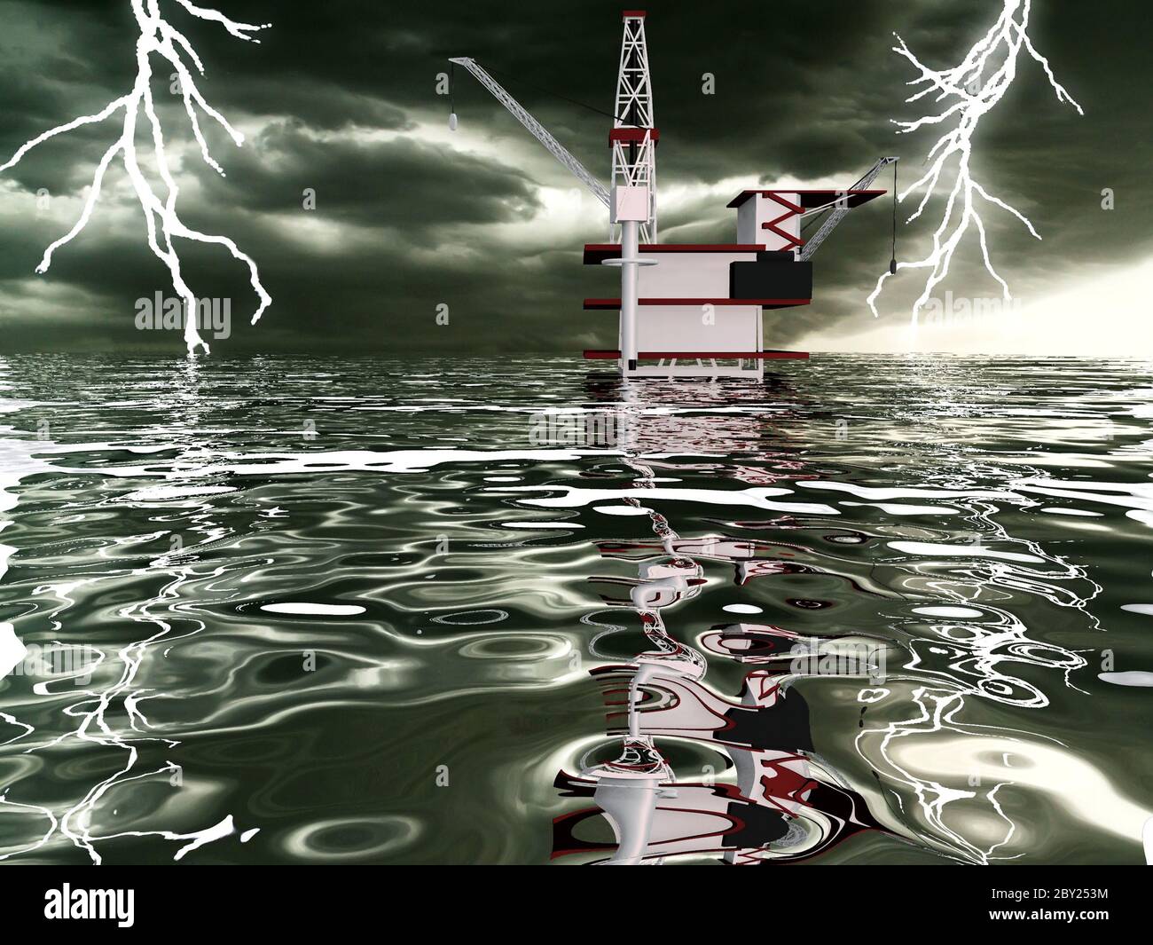 Oil rig storm hi-res stock photography and images - Alamy