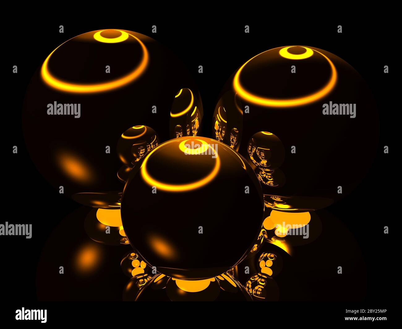 the yellow metal balls Stock Photo - Alamy