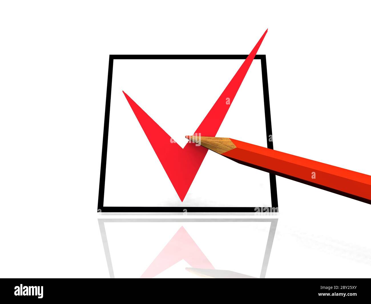 pencil and check Stock Photo - Alamy