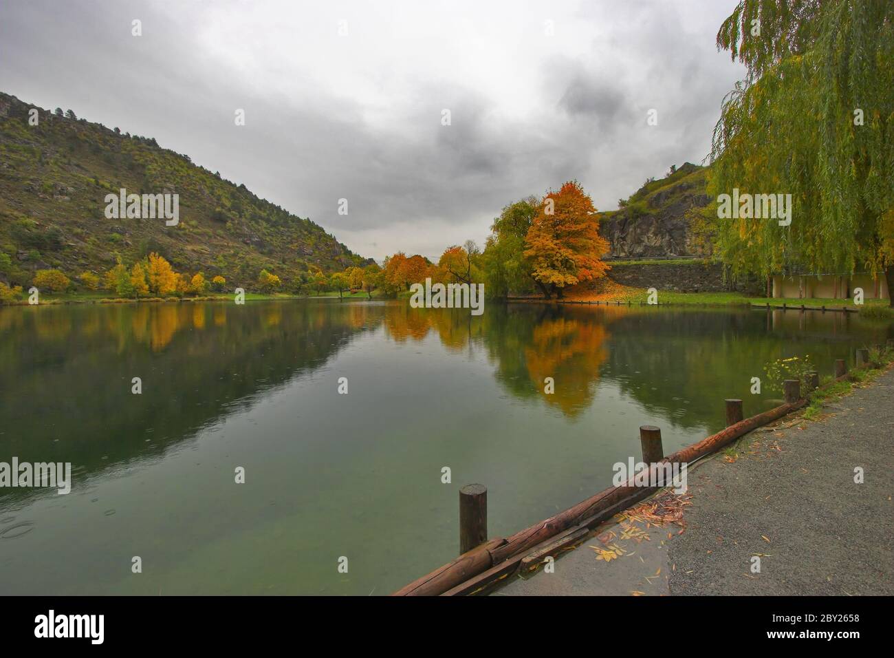 Lake smooth surface Stock Photo - Alamy