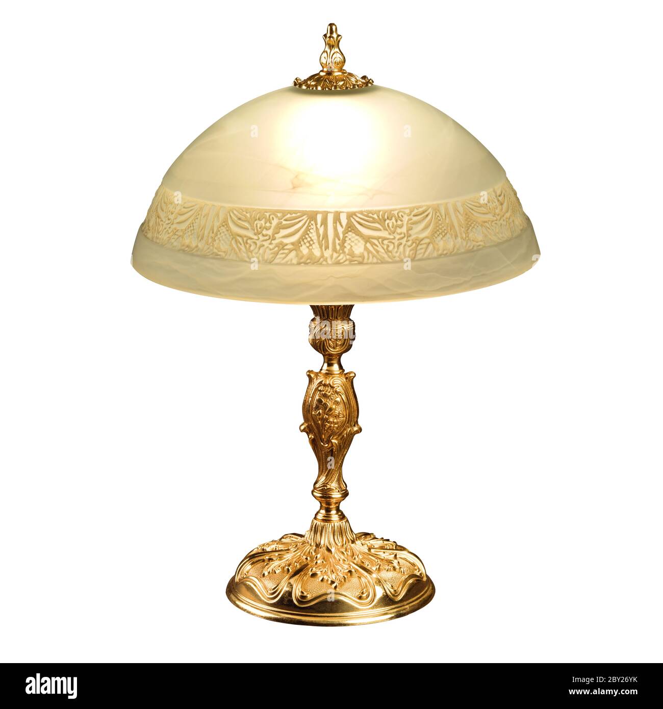 Vintage table lamp isolated on white Stock Photo - Alamy