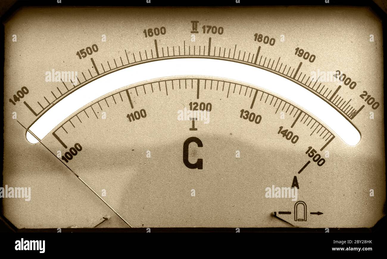 vintage ancient voltmeter Stock Photo - Alamy