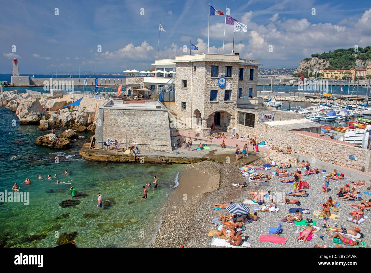 Beach at Cap de Nice Stock Photo - Alamy