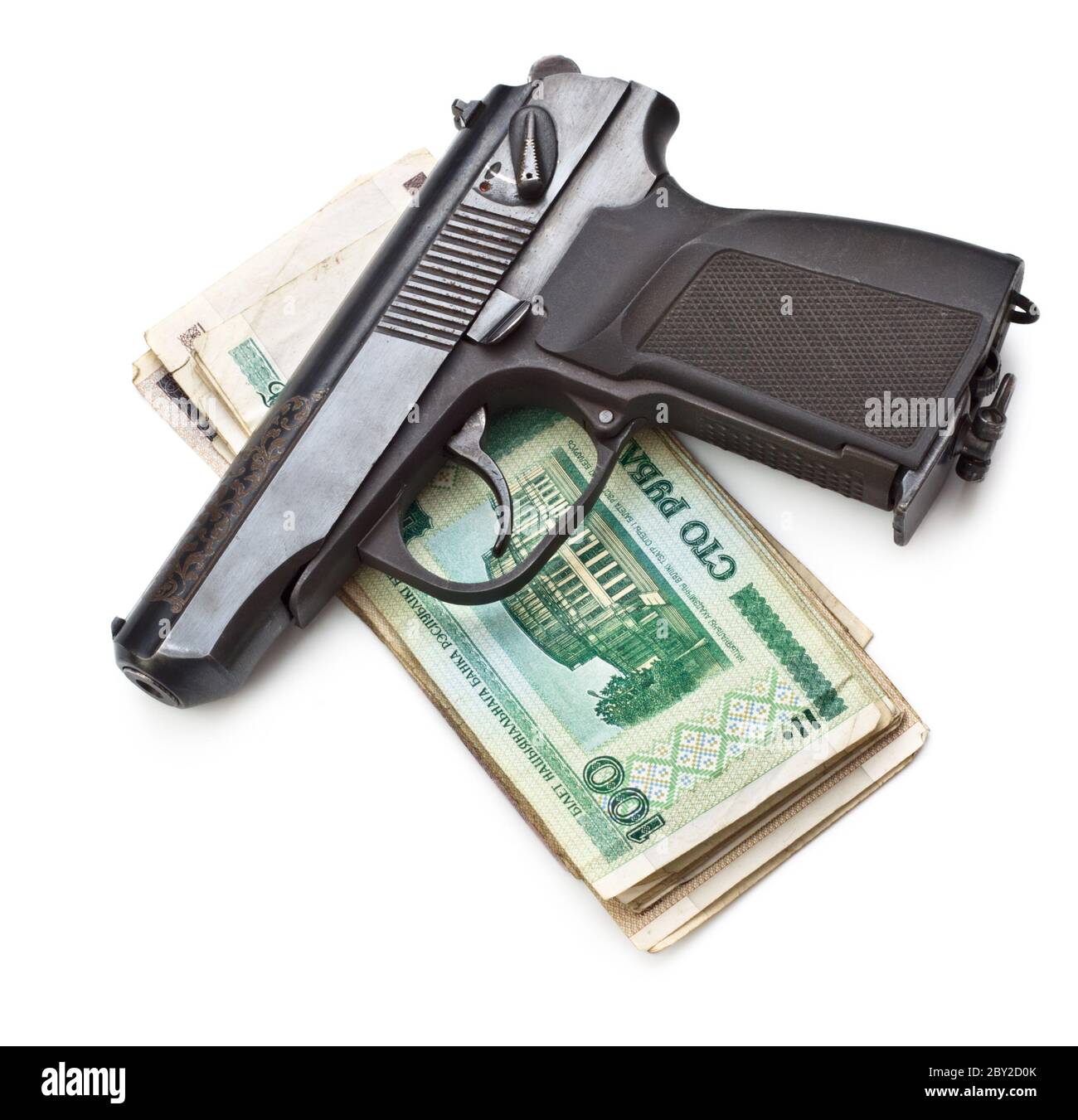 Gun And Money Stock Photo - Alamy