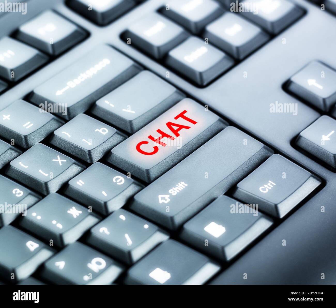 Keyboard with CHAT Button Stock Photo - Alamy