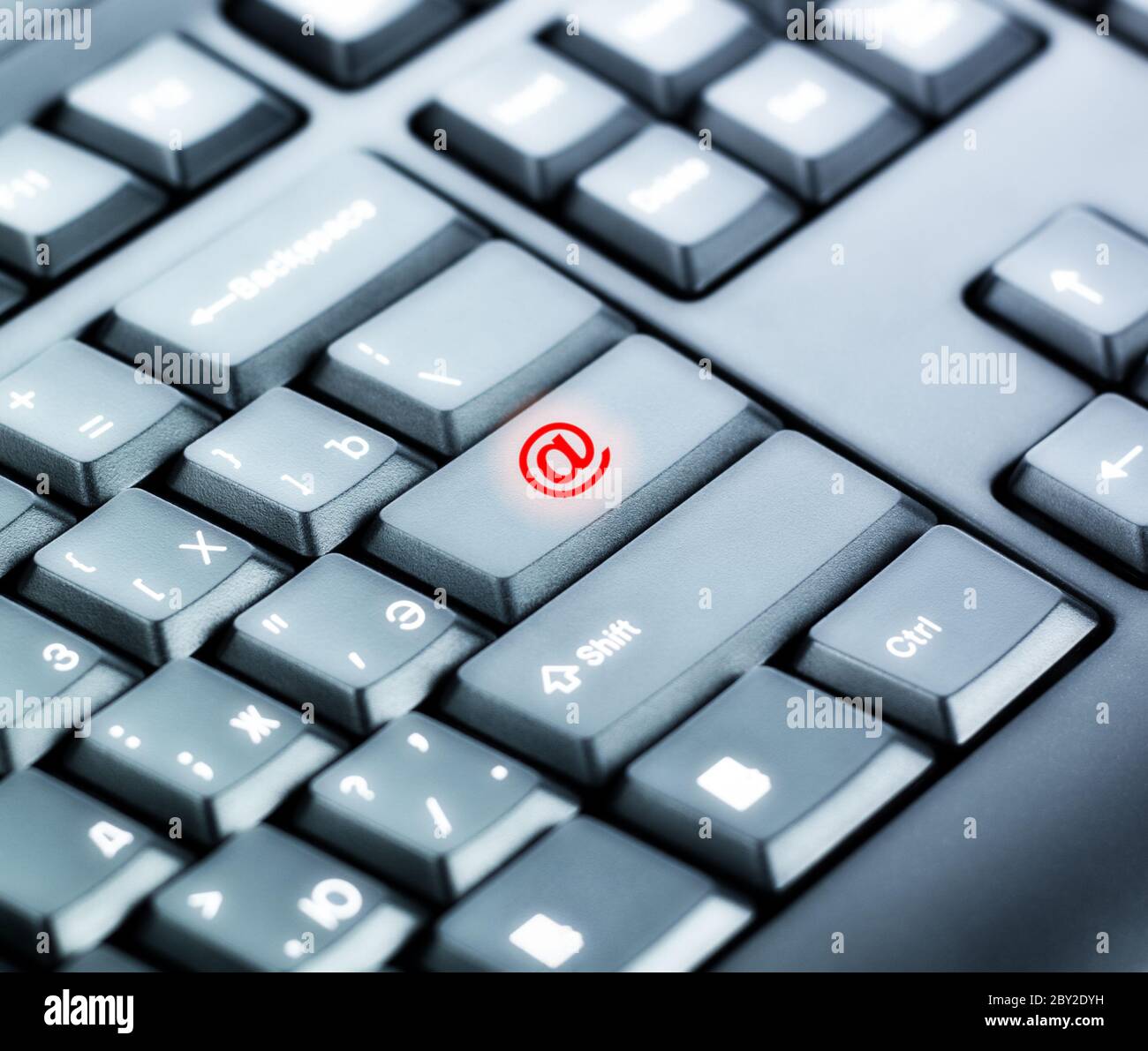 Keyboard with Mail Sign Stock Photo - Alamy