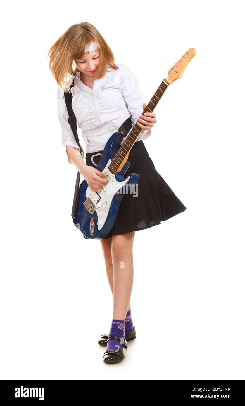 Little girl with guitar Cut Out Stock Images & Pictures - Alamy